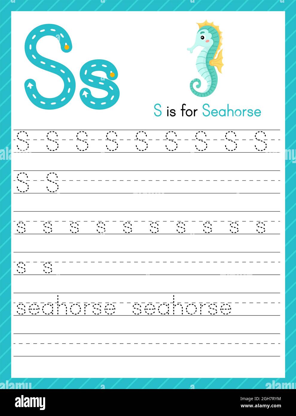 Tracer la lettre S en majuscules et en minuscules. Feuille de travail ...