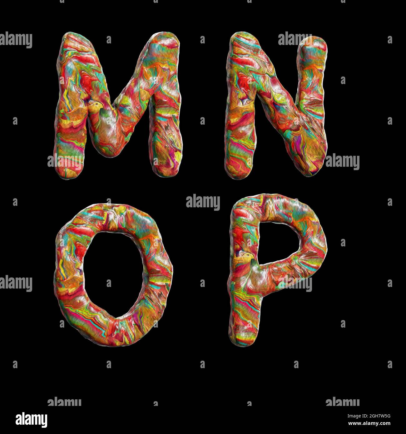 Graffiti font alphabet p Banque de photographies et d’images à haute ...