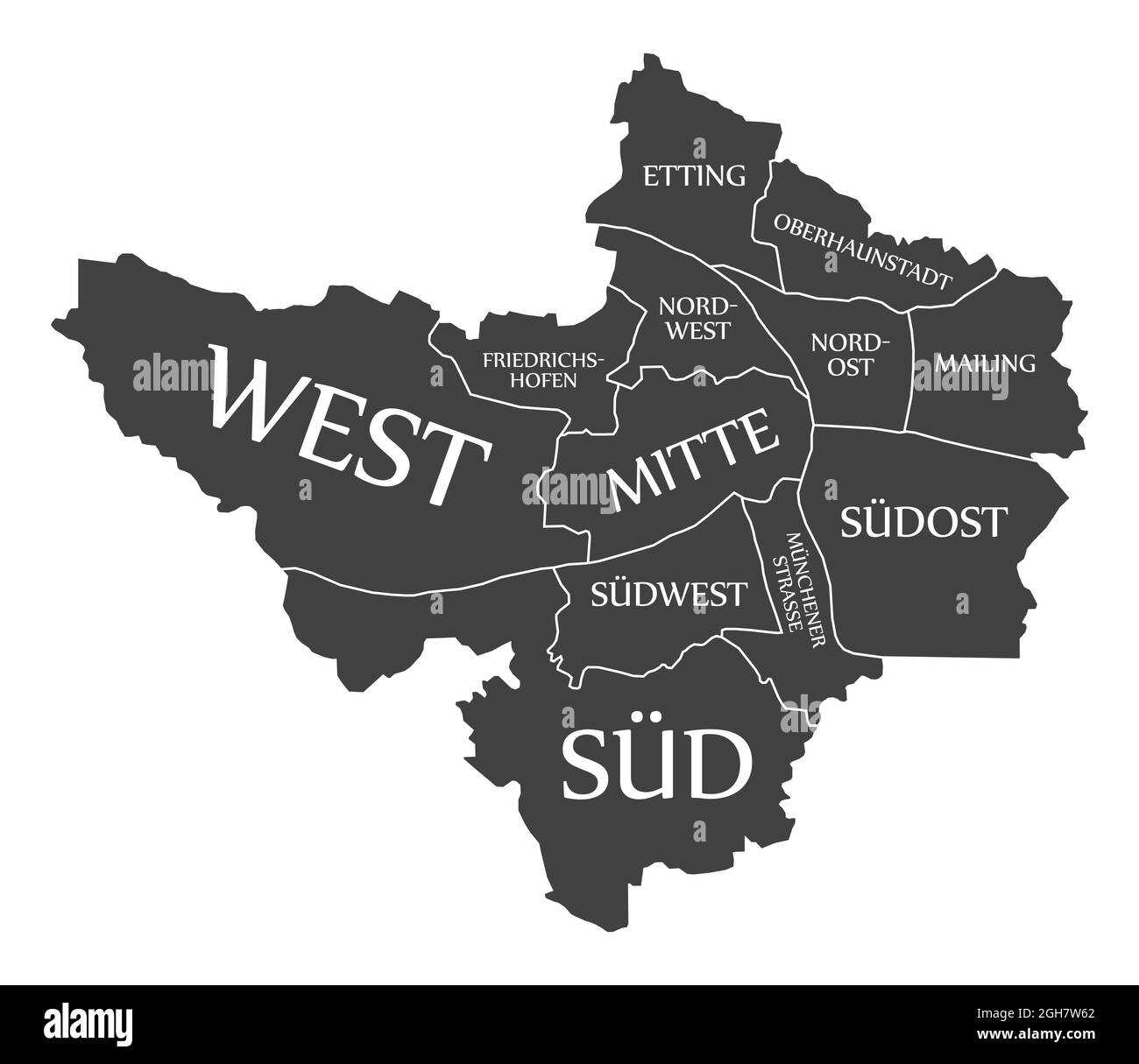 Mappa di ingolstadt Banque d'images vectorielles - Alamy