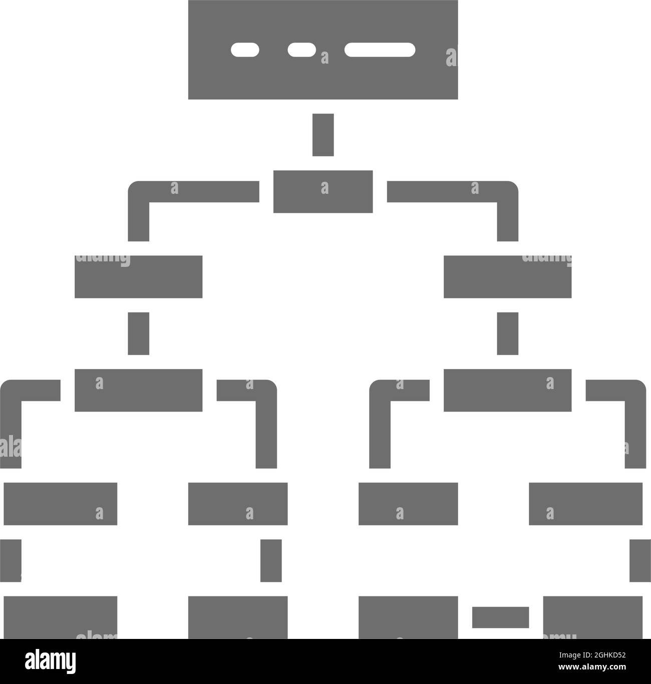 Algorithme de programme, plan d'organigramme, icône grise de schéma de ...