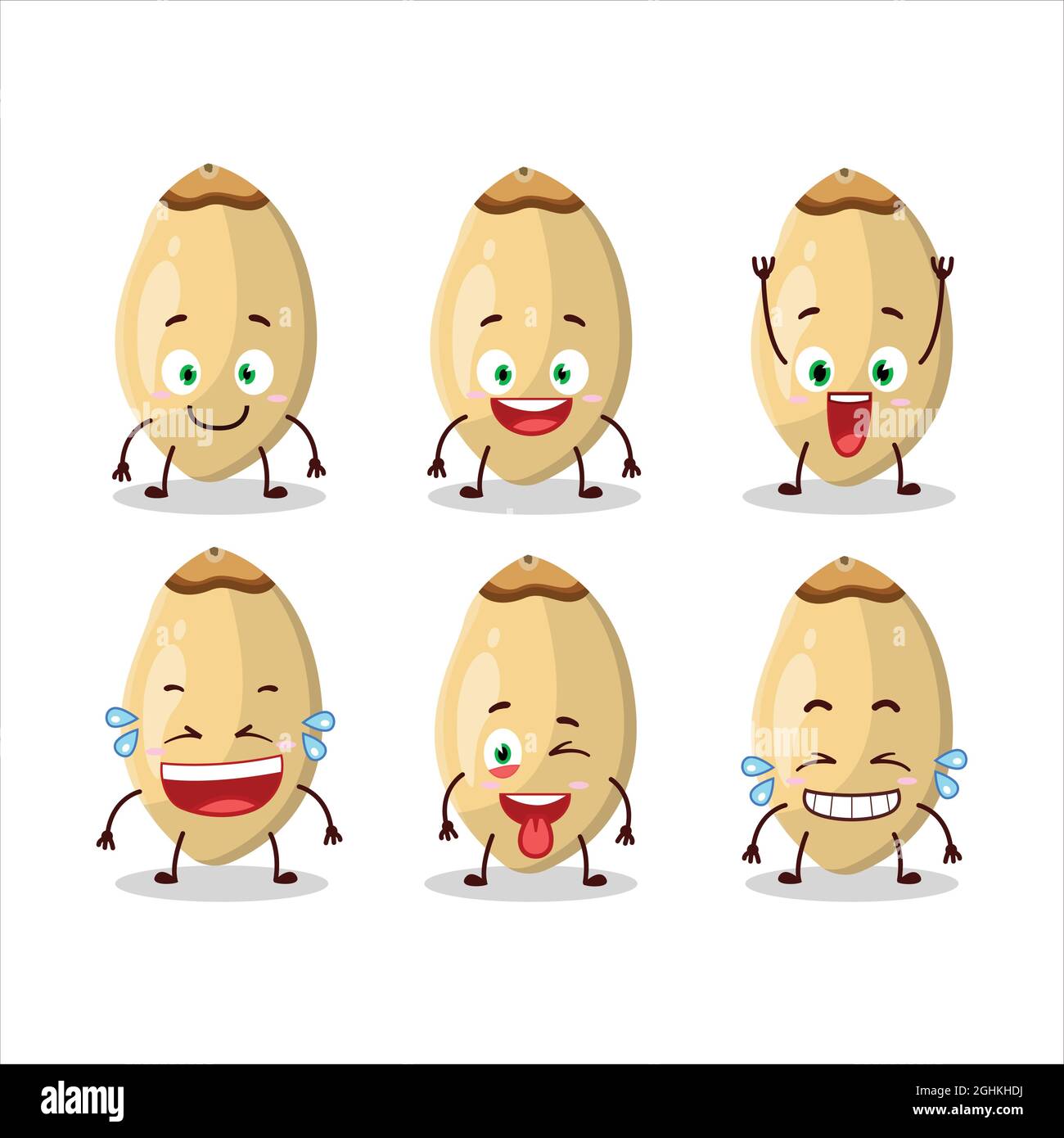 Personnage de dessin animé de pignons de pin avec expression de sourire ...