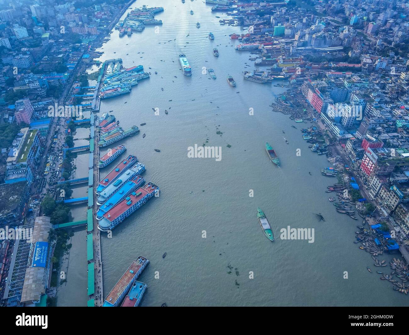 Dhaka, Dhaka, Bangladesh. 7 septembre 2021. Dhaka River Port est le ...