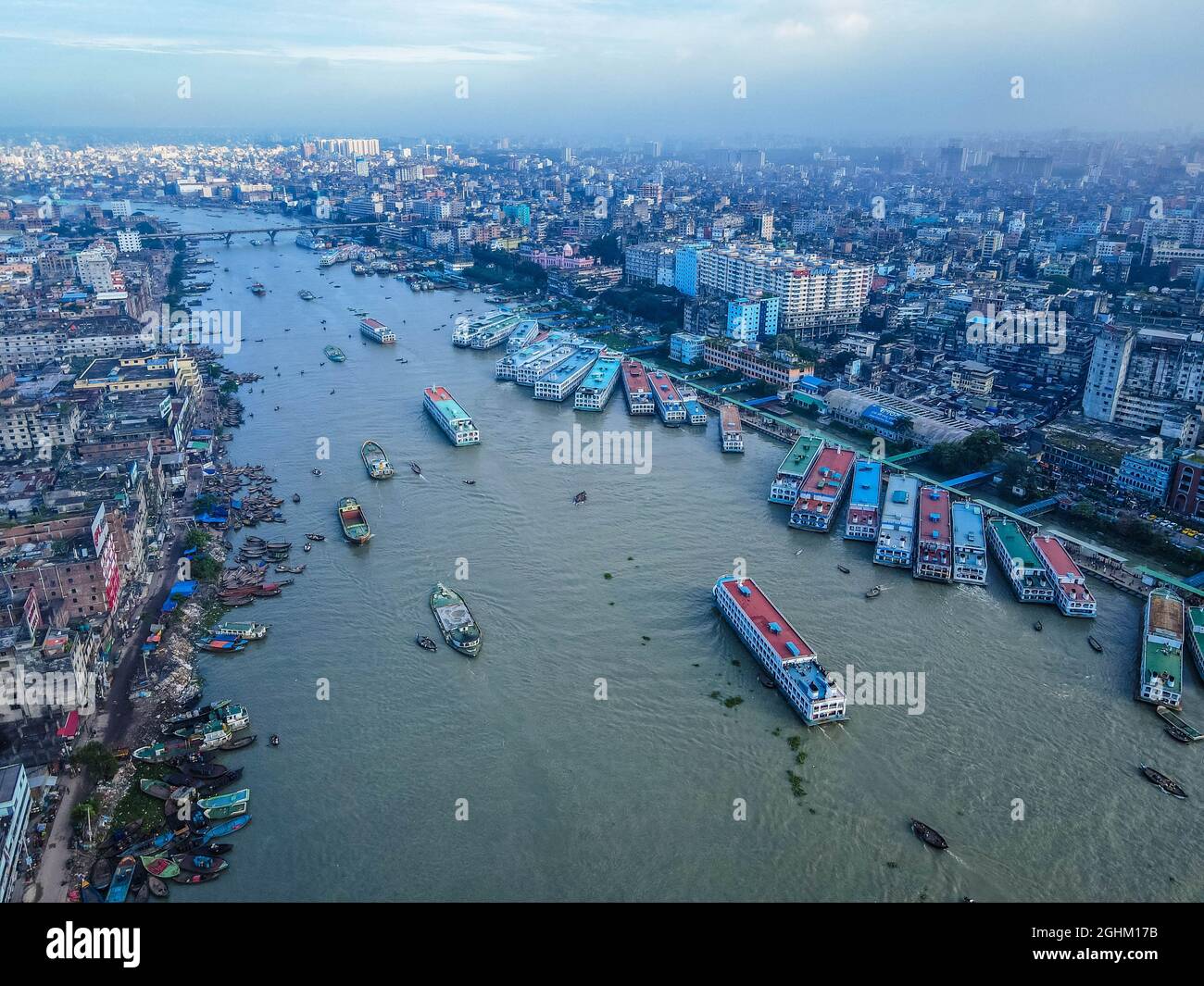 Dhaka, Dhaka, Bangladesh. 7 septembre 2021. Dhaka River Port est le ...