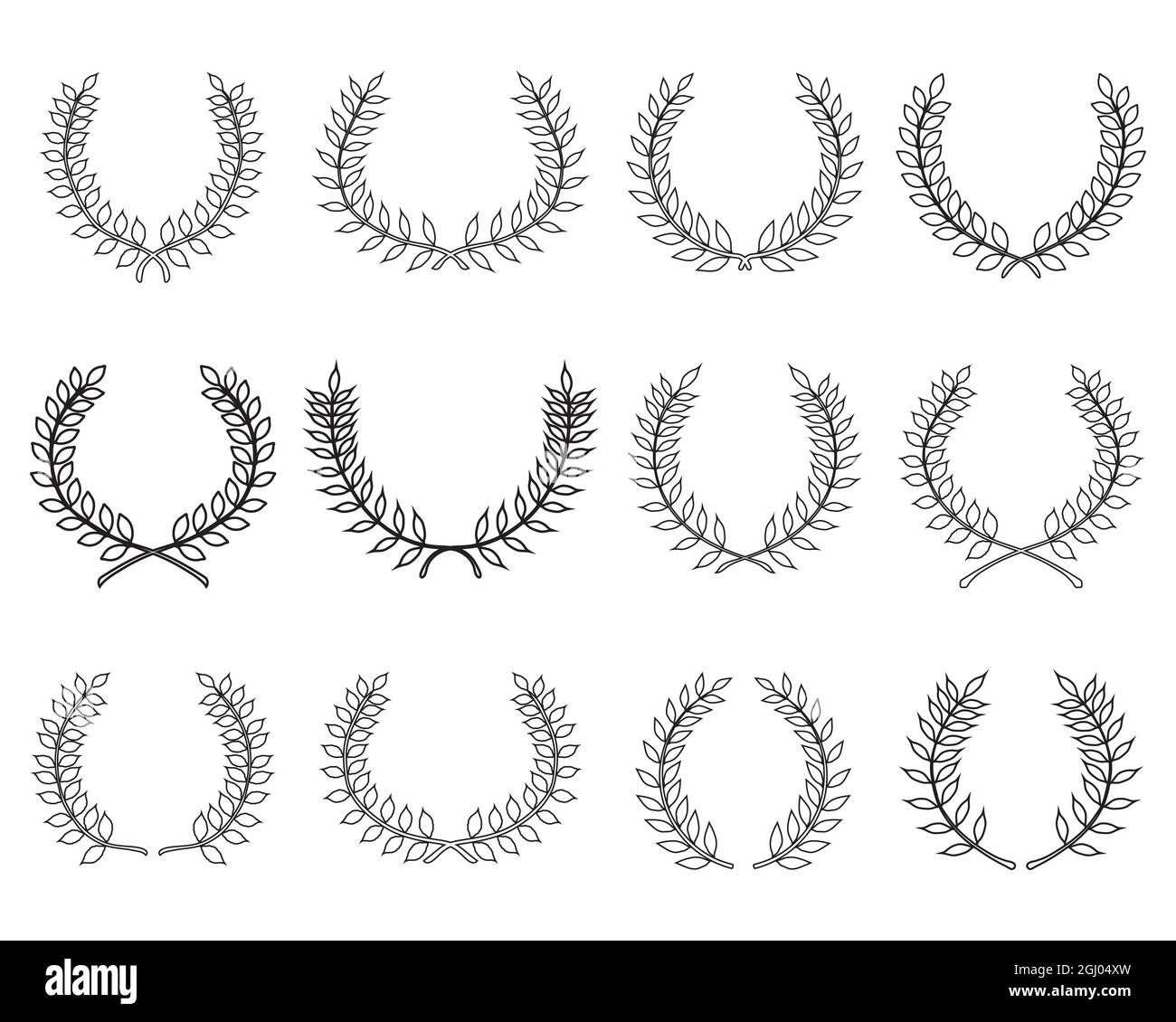 Vecteur de couronnes de laurier Banque de photographies et d’images à haute résolution - Alamy