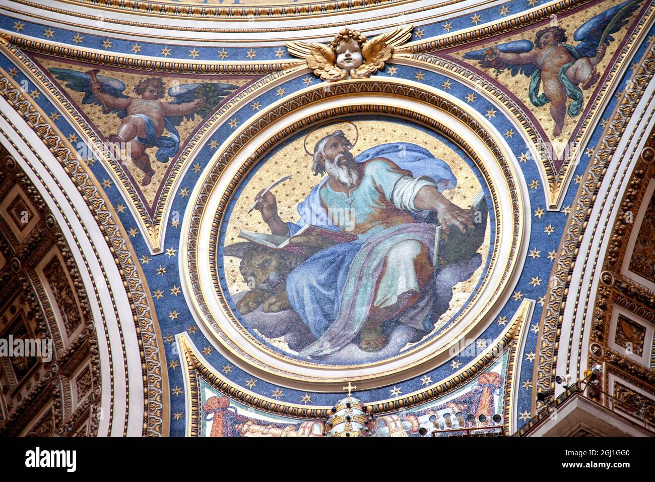 Saint Mark Winged Lion évangéliste évangéliste Anges mosaïques ...