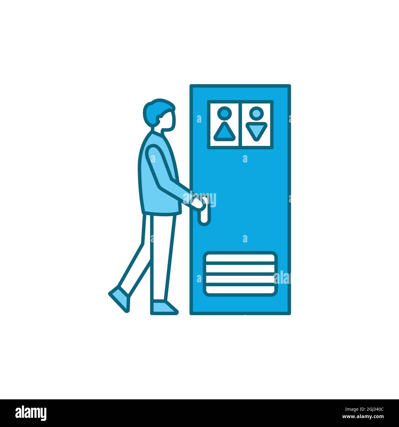 Pictogramme aller au toilette Banque d'images vectorielles - Alamy