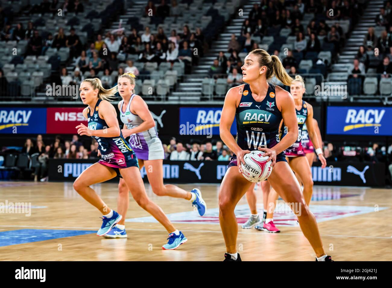Elizabeth Watson en action pendant le Suncorp Super Netball 2019 Season ...