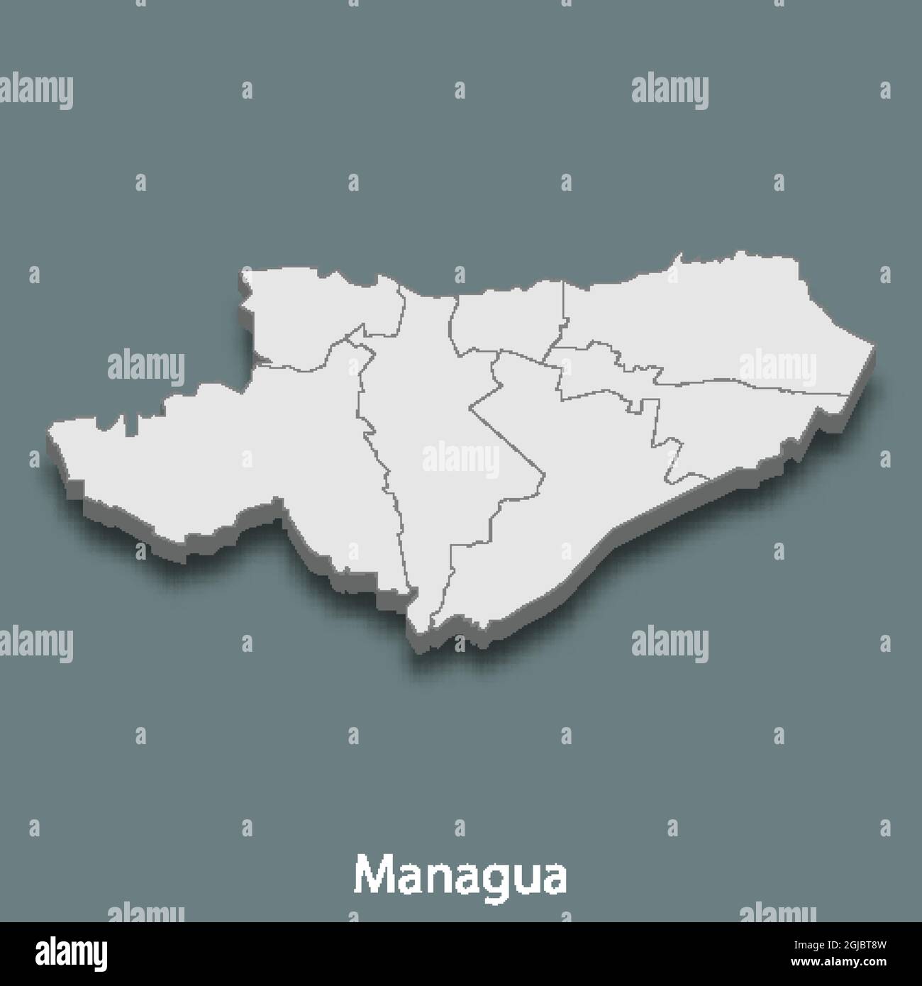 Mapa de nicaragua managua Banque de photographies et d’images à haute ...