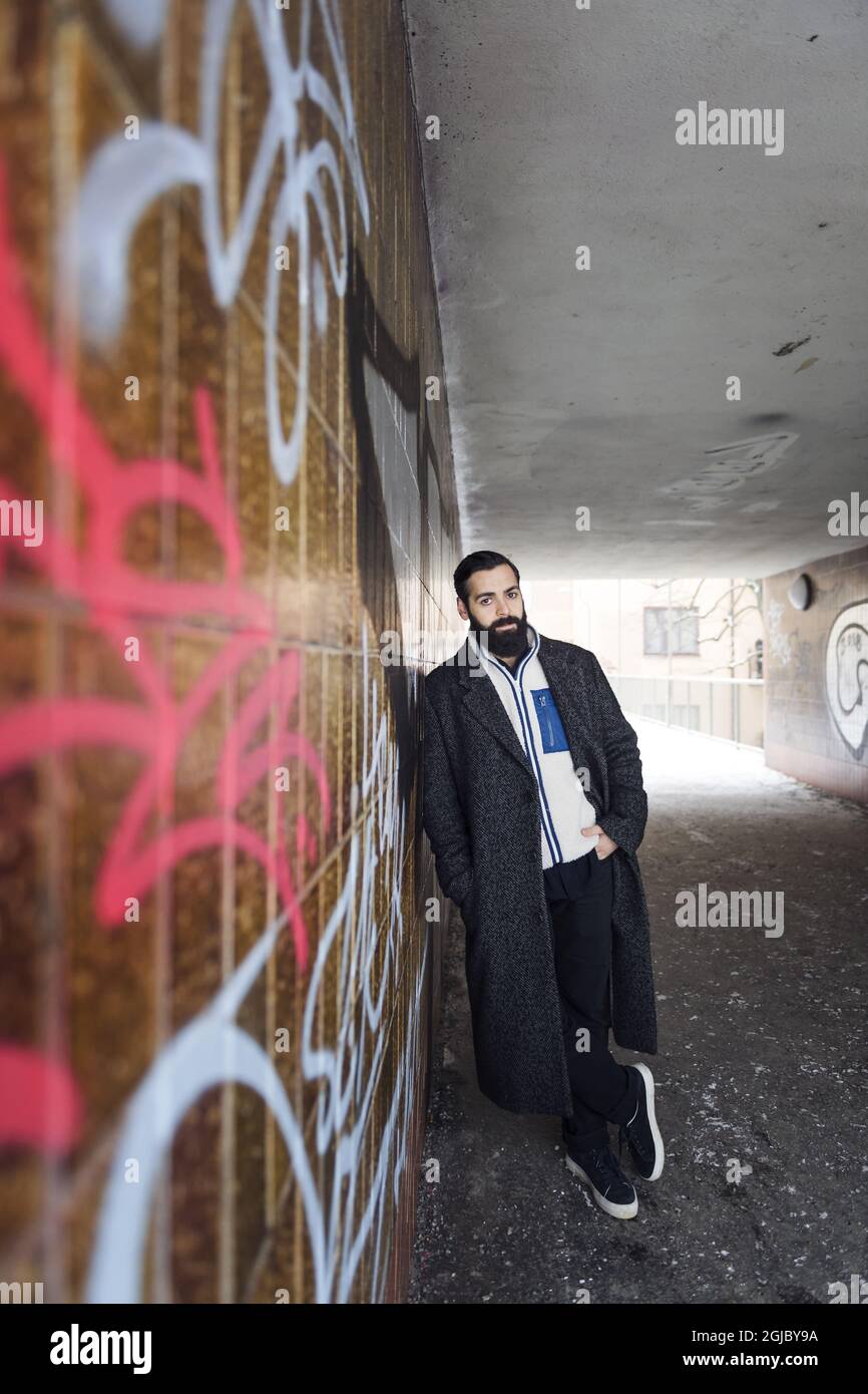 STOCKHOLM 20190130 Ardalan Esmaili, acteur suédois-iranien. Il est l'un ...