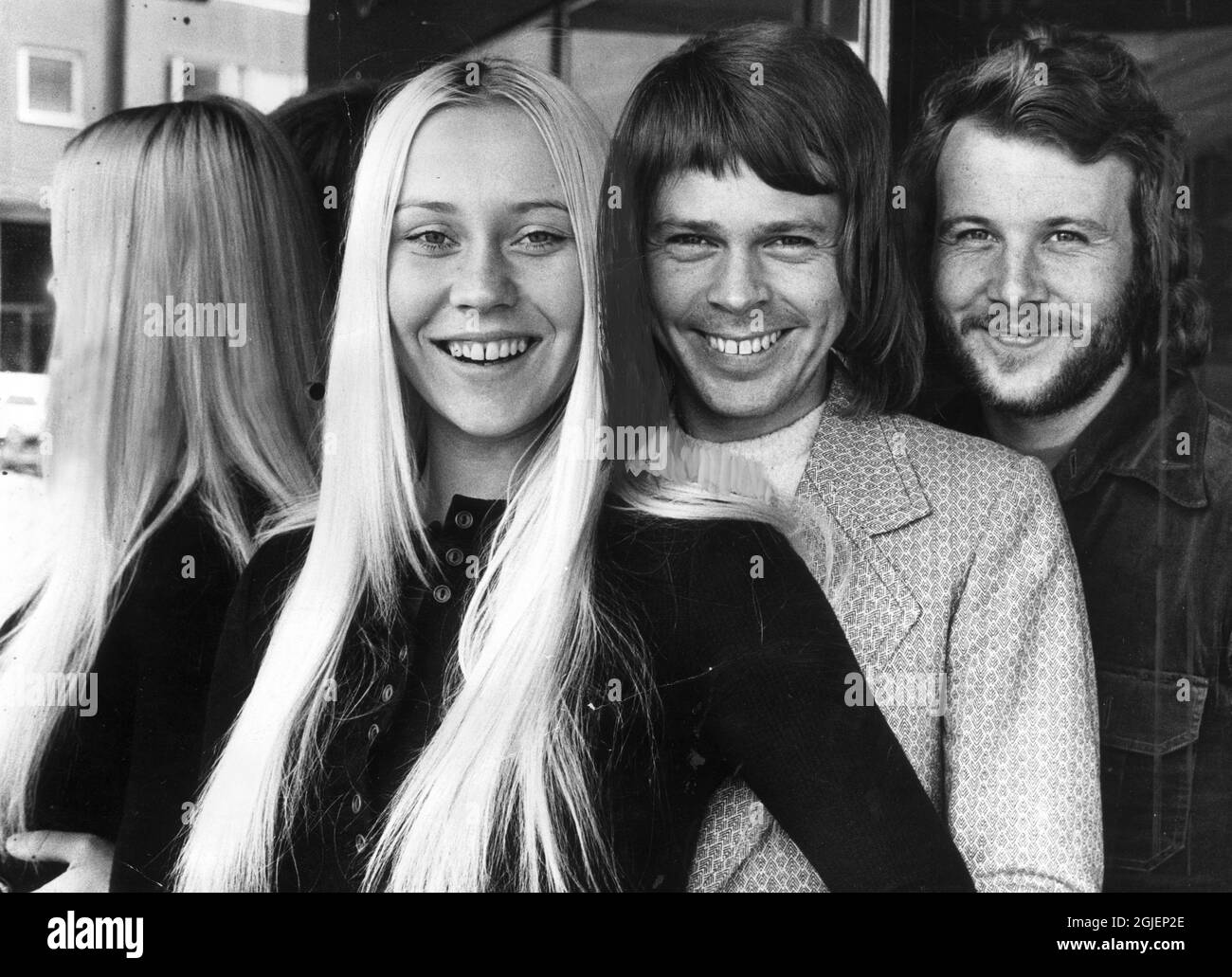 Abba swedish group agnetha faltskog Banque d'images noir et blanc ...
