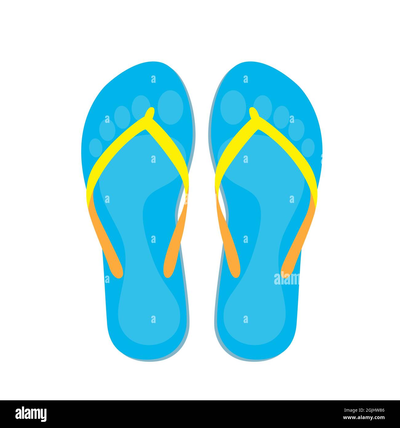 tongs avec pictogramme de vignettes isolées sur blanc Image Vectorielle ...