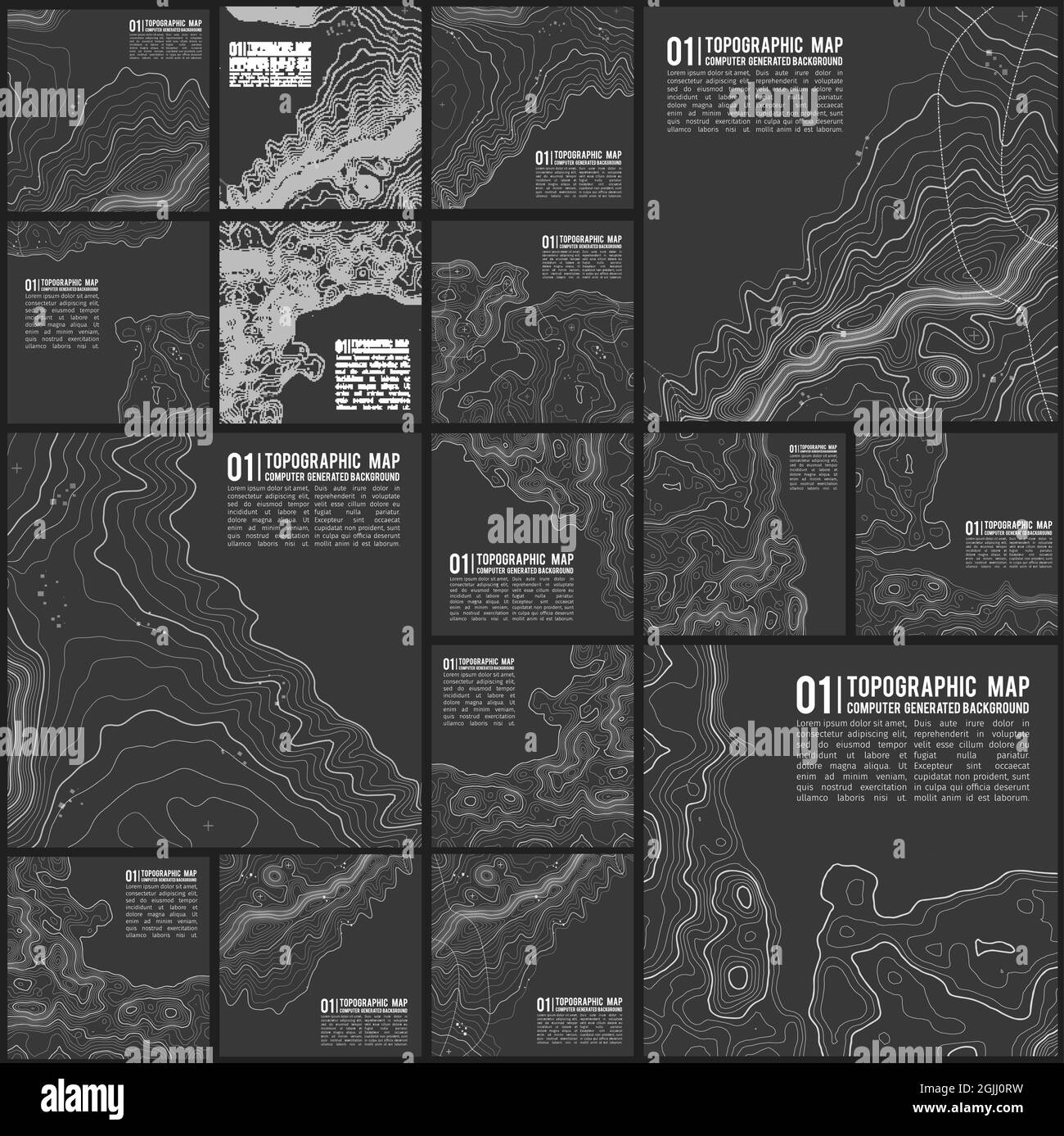 Les contours gris vector de la topographie. La montagne d'illustration ...