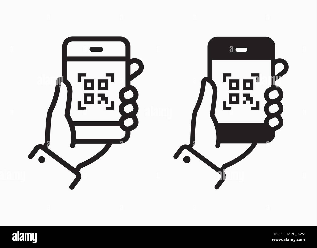 Icône de lecture de code QR. Illustration vectorielle isolée sur blanc ...