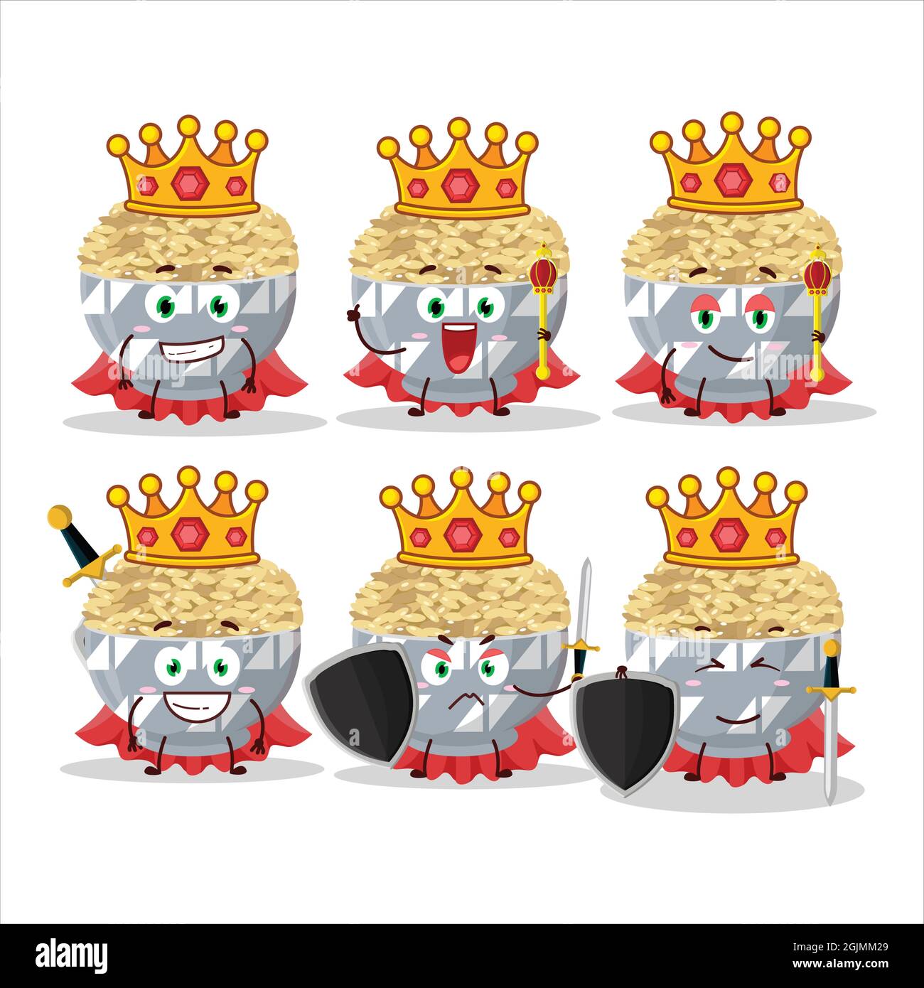 Un personnage charismatique de dessin animé de riz à grain long et à ...