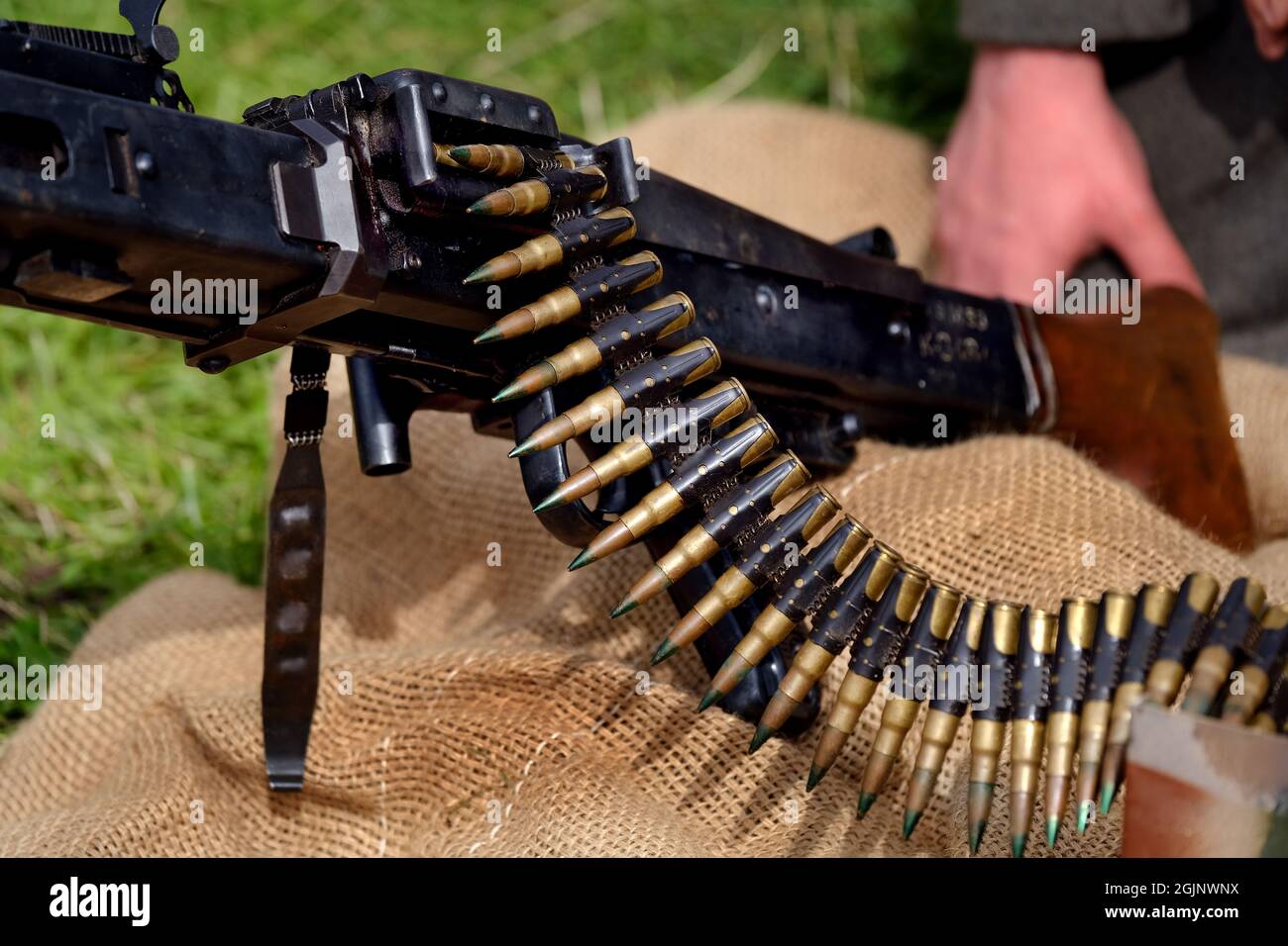 Munitions de mitrailleuse de la Seconde Guerre mondiale Photo Stock - Alamy