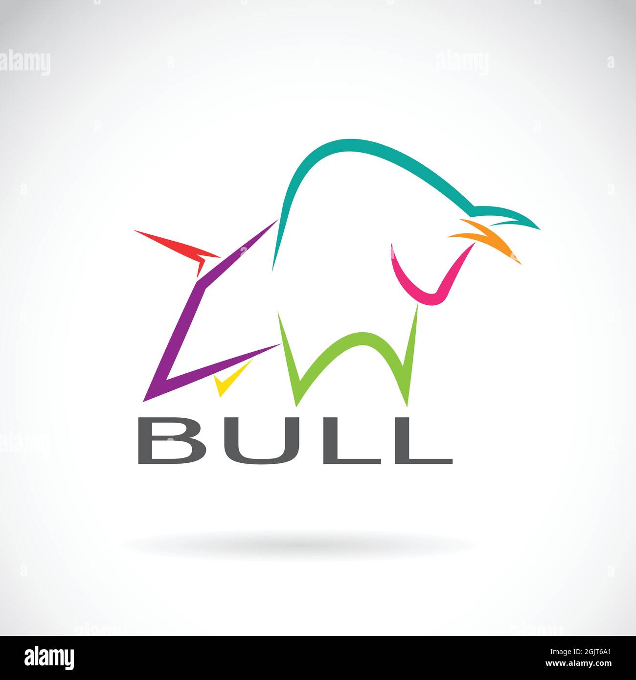 Image vectorielle d'un motif de taureau sur fond blanc. Logo, symbole ...