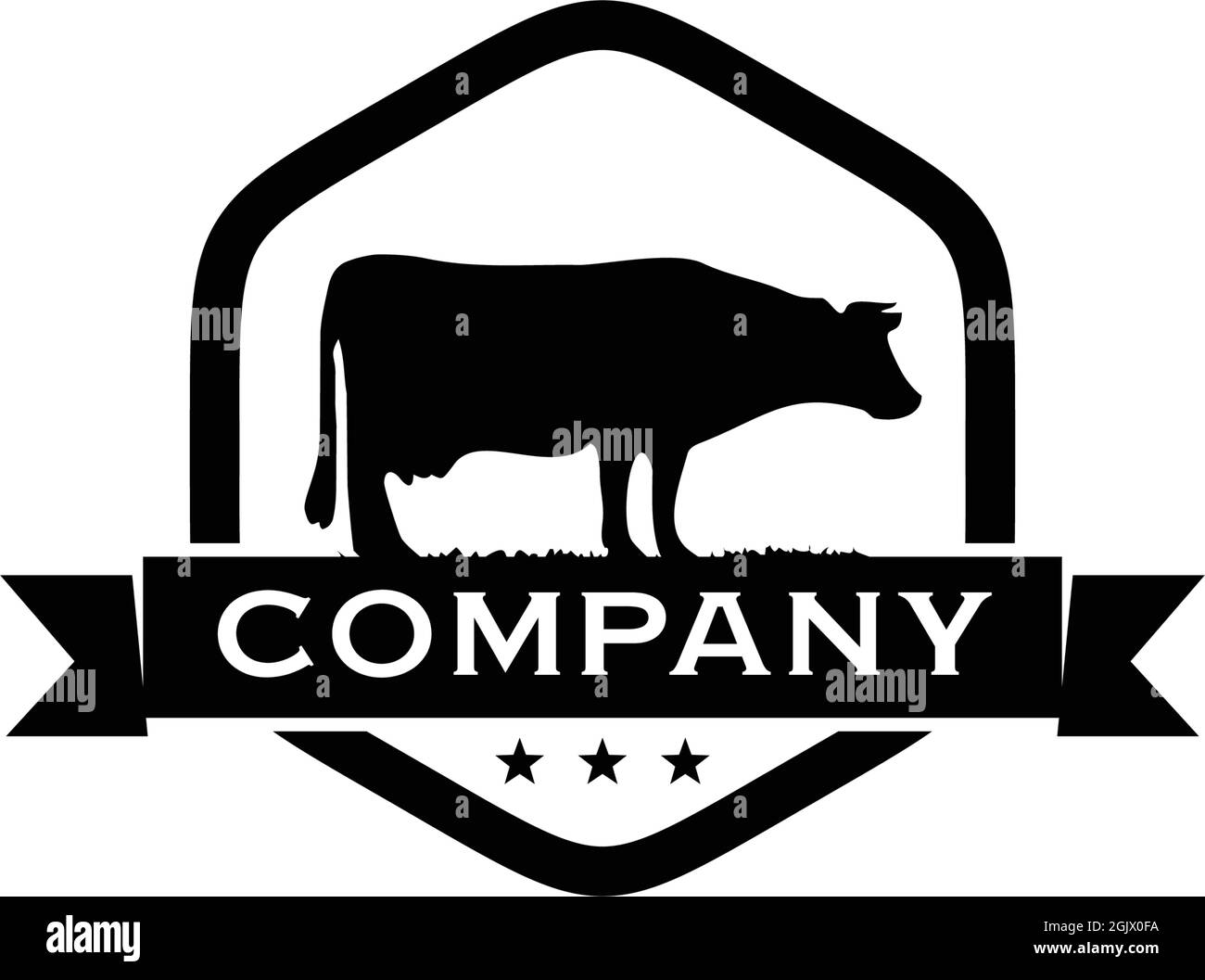 Modèle vectoriel inspiraiton pour logo de vache Image Vectorielle Stock ...
