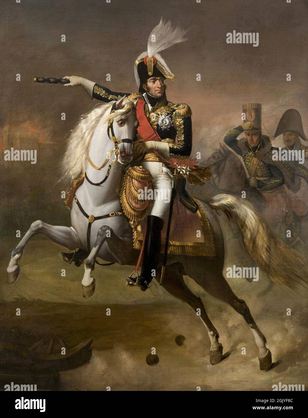 Maréchal Auguste de Marmont à cheval. Napoléon n'a promu ses hommes que ...