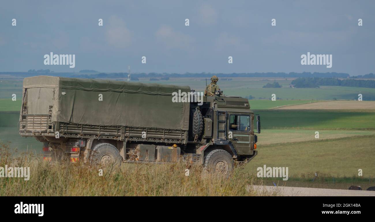 L'HOMME de l'armée britannique SV 4x4 camion logistique de l'armée camion avec le guetteur de ...