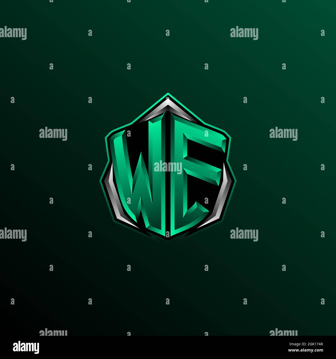 Initial NOUS logo design, initial NOUS logo design avec le style Shield ...