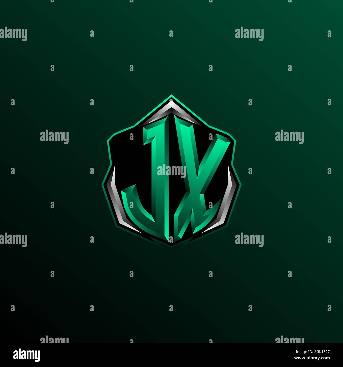 Logo JC initial, logo JC initial avec style cercle, logo pour jeu ...