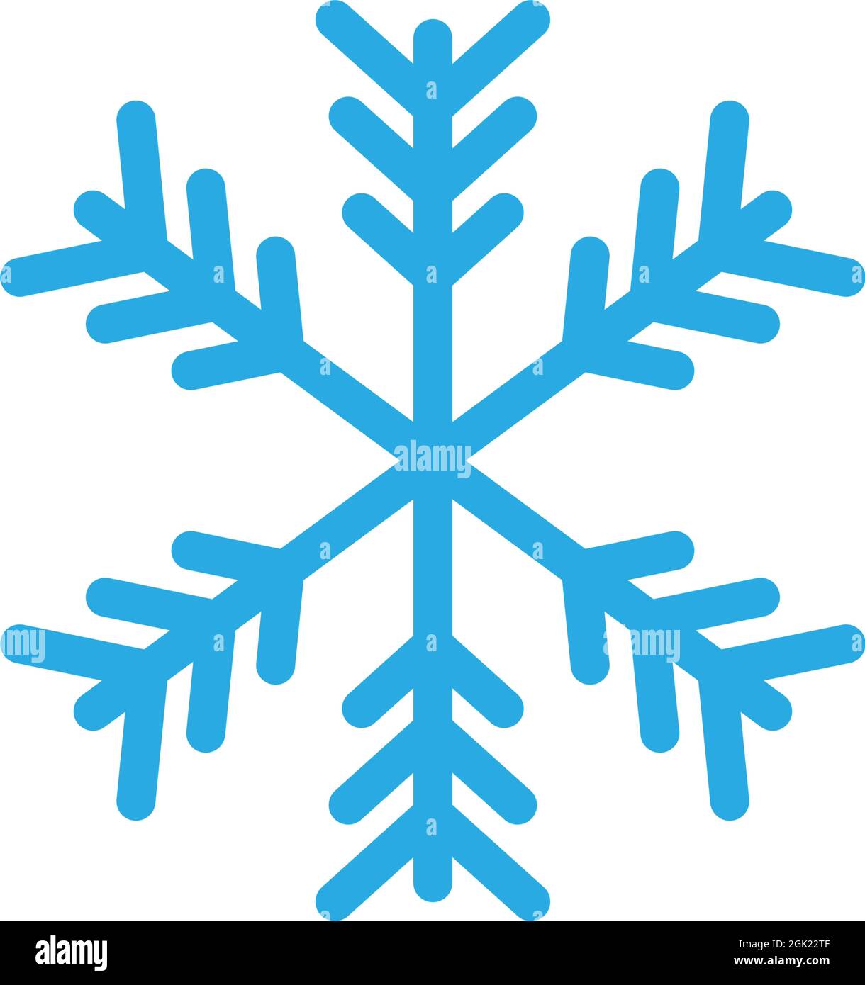 Illustration du modèle de dessin d'icône de flocon de neige isolée ...