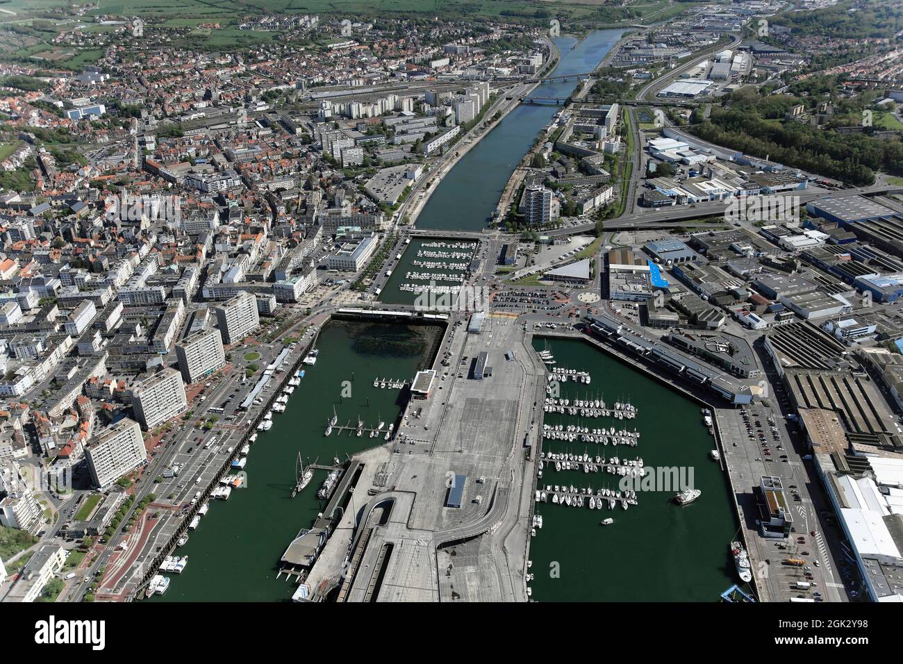 France pas de calais aerial view boulogne Banque de photographies et d ...