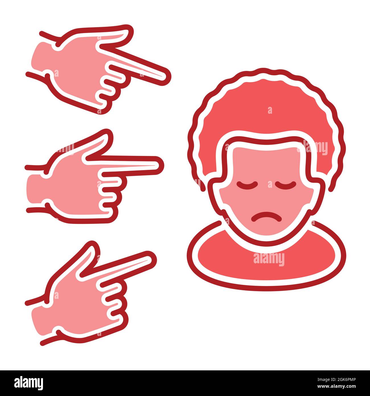 Harcelement homme dessin Banque d'images vectorielles - Alamy