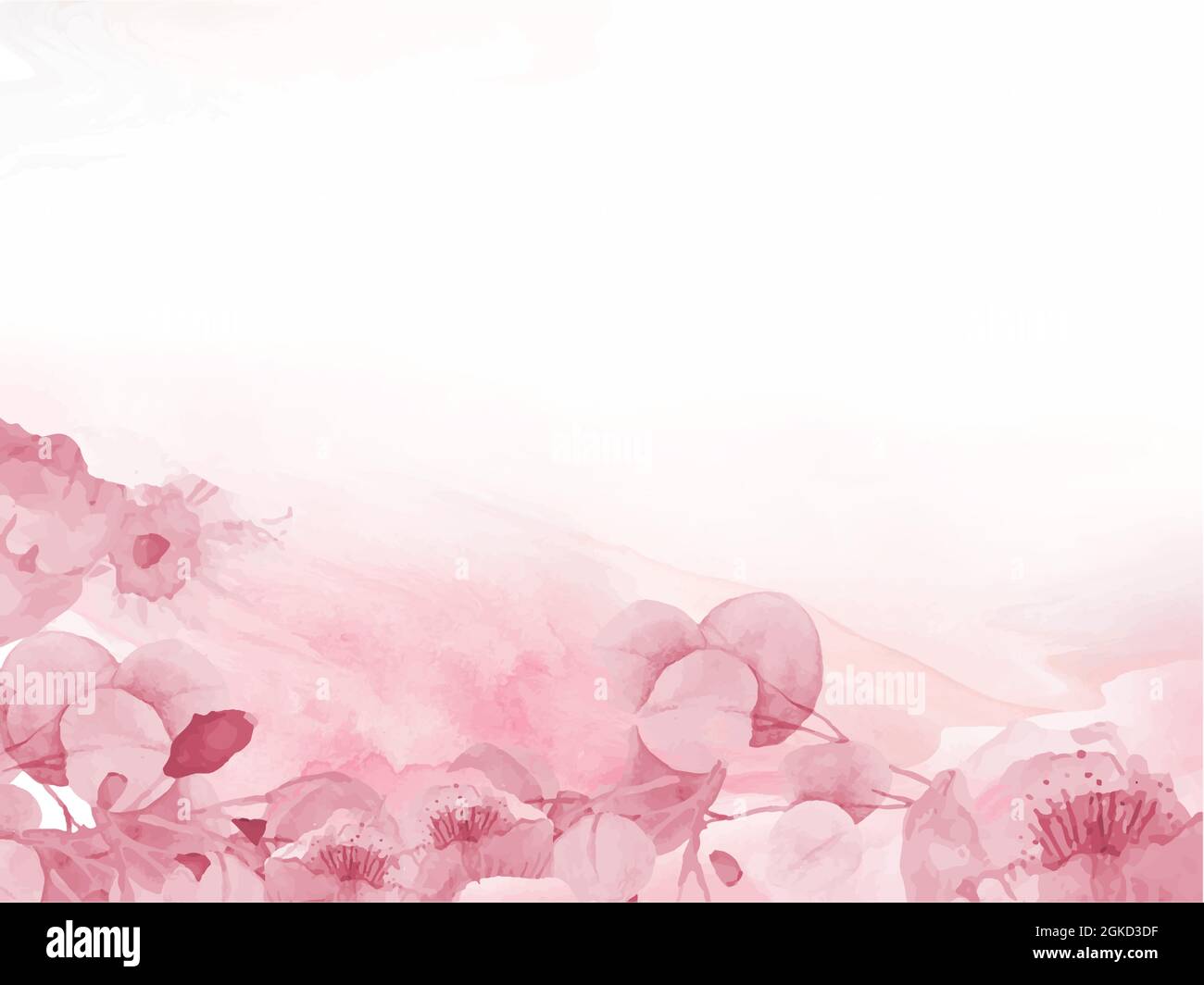 Arrière-plan aquarelle rose avec couleurs d'arrière-plan et design de ...