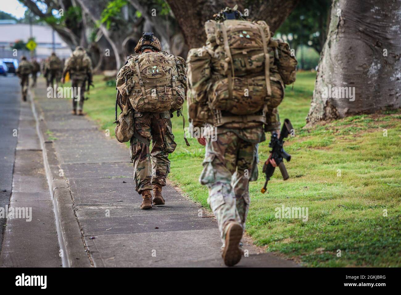 Casernes de Schofield, HI — des soldats de la 25e division d'infanterie ...