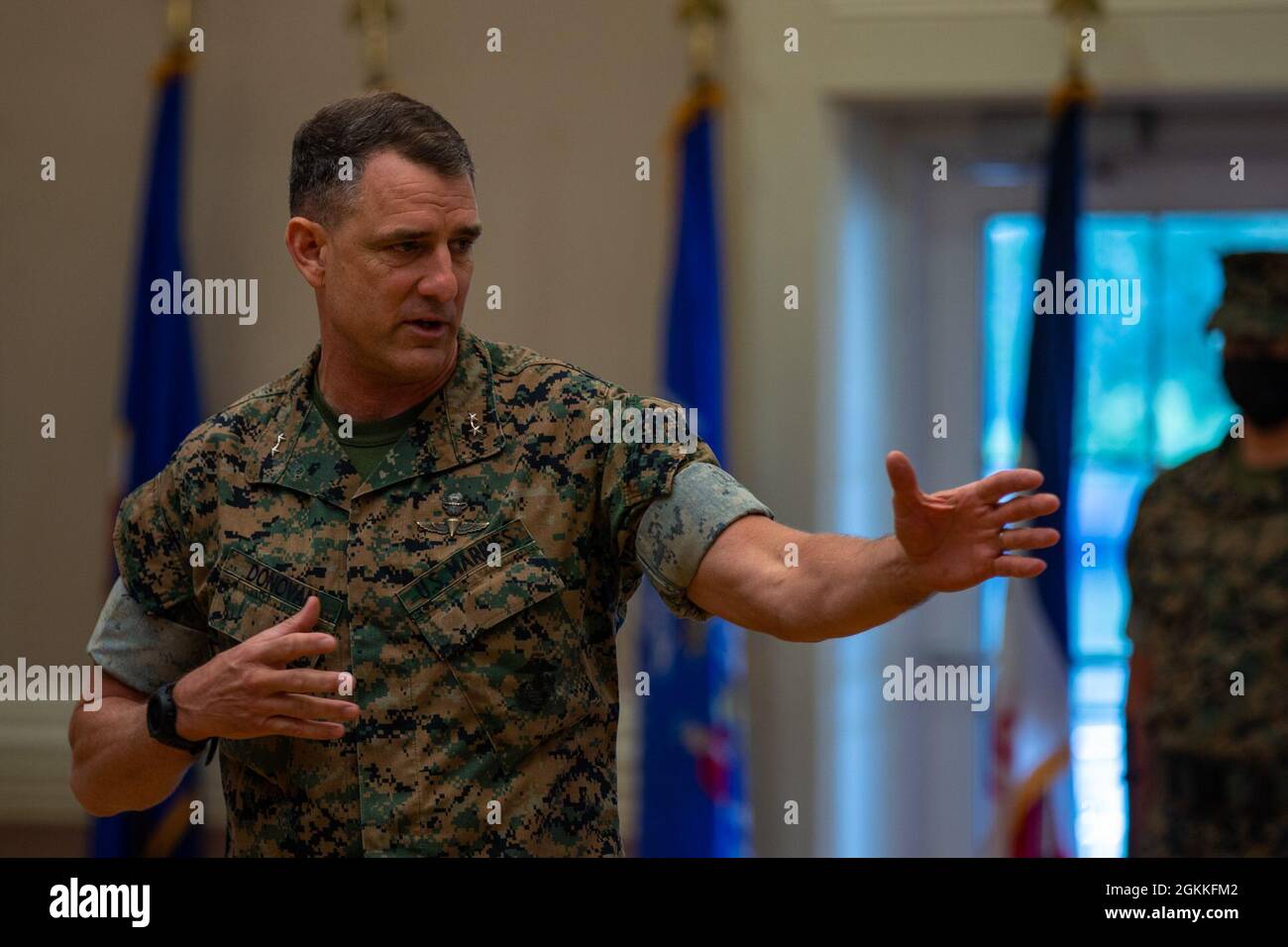 Le major général Frank Donovan du corps des Marines des États-Unis ...
