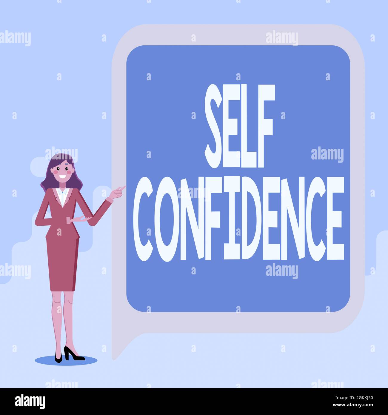 Légende de texte présentant la confiance en soi. Aperçu de l'entreprise ...