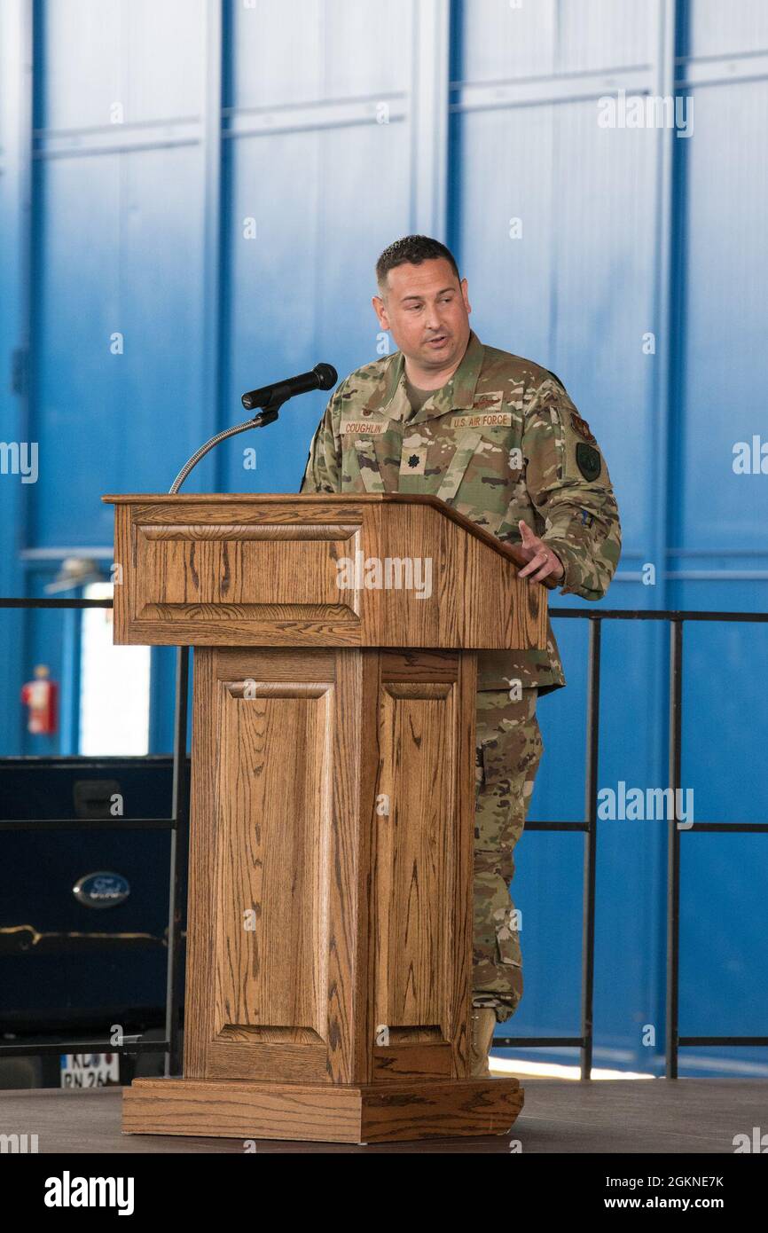 Le lieutenant-colonel Kevin Coughlin de la US Air Force, commandant du ...