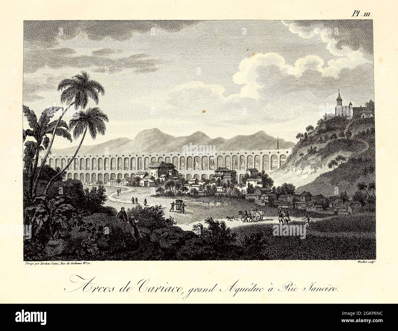 Arcos de Tariaco ; Grand aqueduc de Rio-Janiro. Rio de Janeiro, Brésil du livre Voyage à la ...