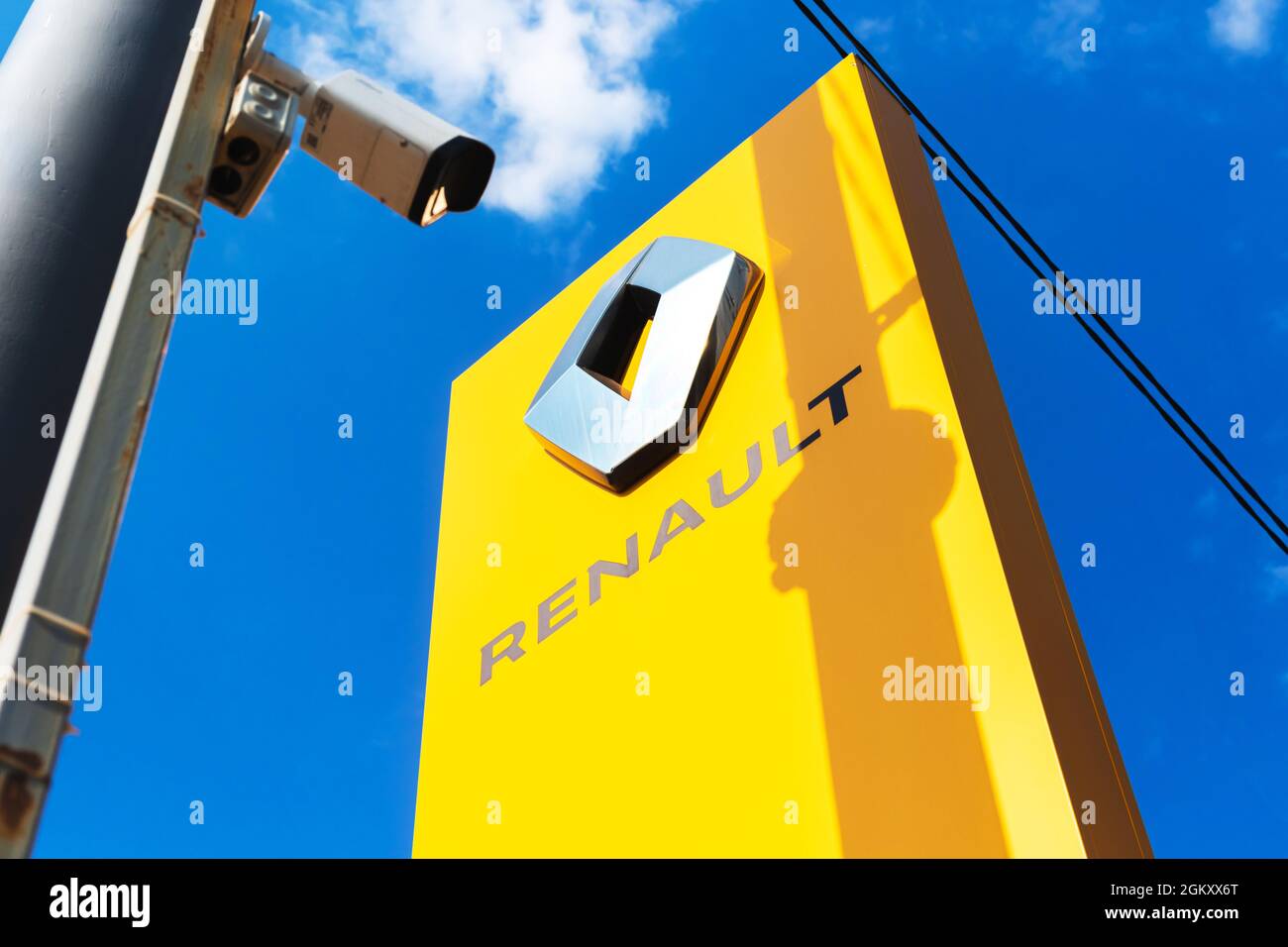 Logo de signe de concessionnaire de voitures neuves renault Banque de ...