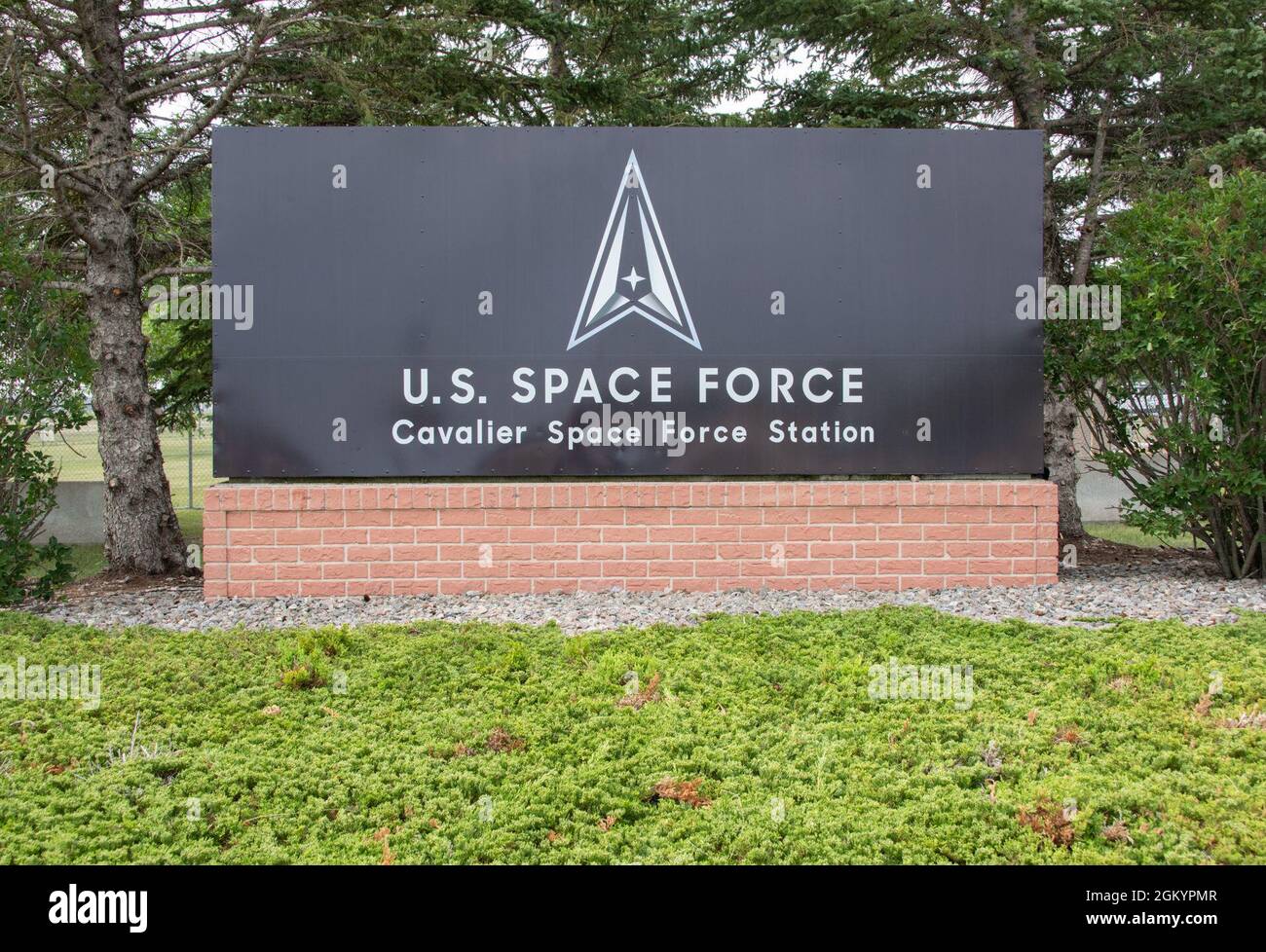 Le panneau de la station de la Force spatiale cavalier est dévoilé lors ...