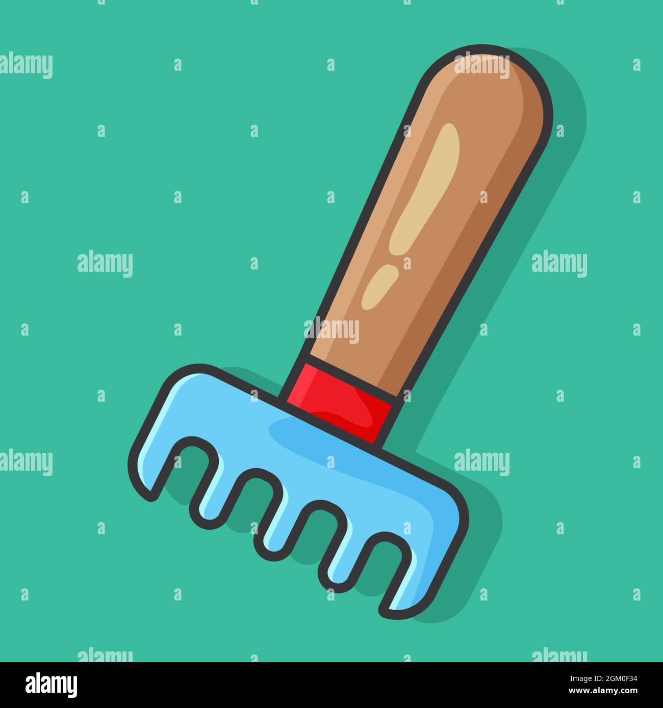 outil rake illustration vectorielle de dessin animé isolée dans un ...