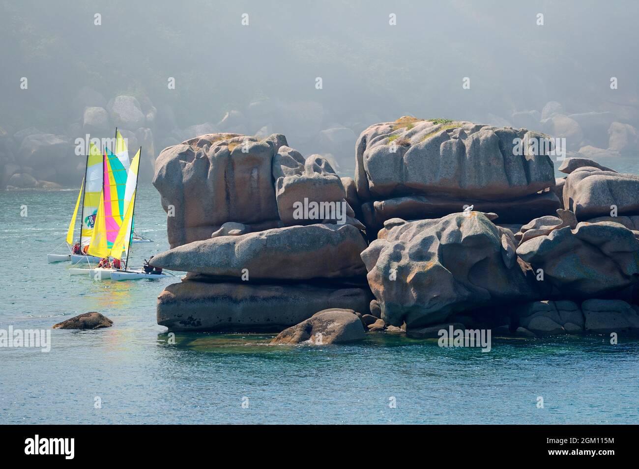 FRANCE.BRETAGNE.CÔTES D'ARMOR(22) TREBEURDEN.LA CÔTE DE GRANIT ROSE ...
