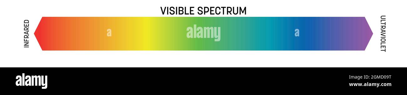 Spectre de lumière visible. Spectre électromagnétique visible par l'œil ...