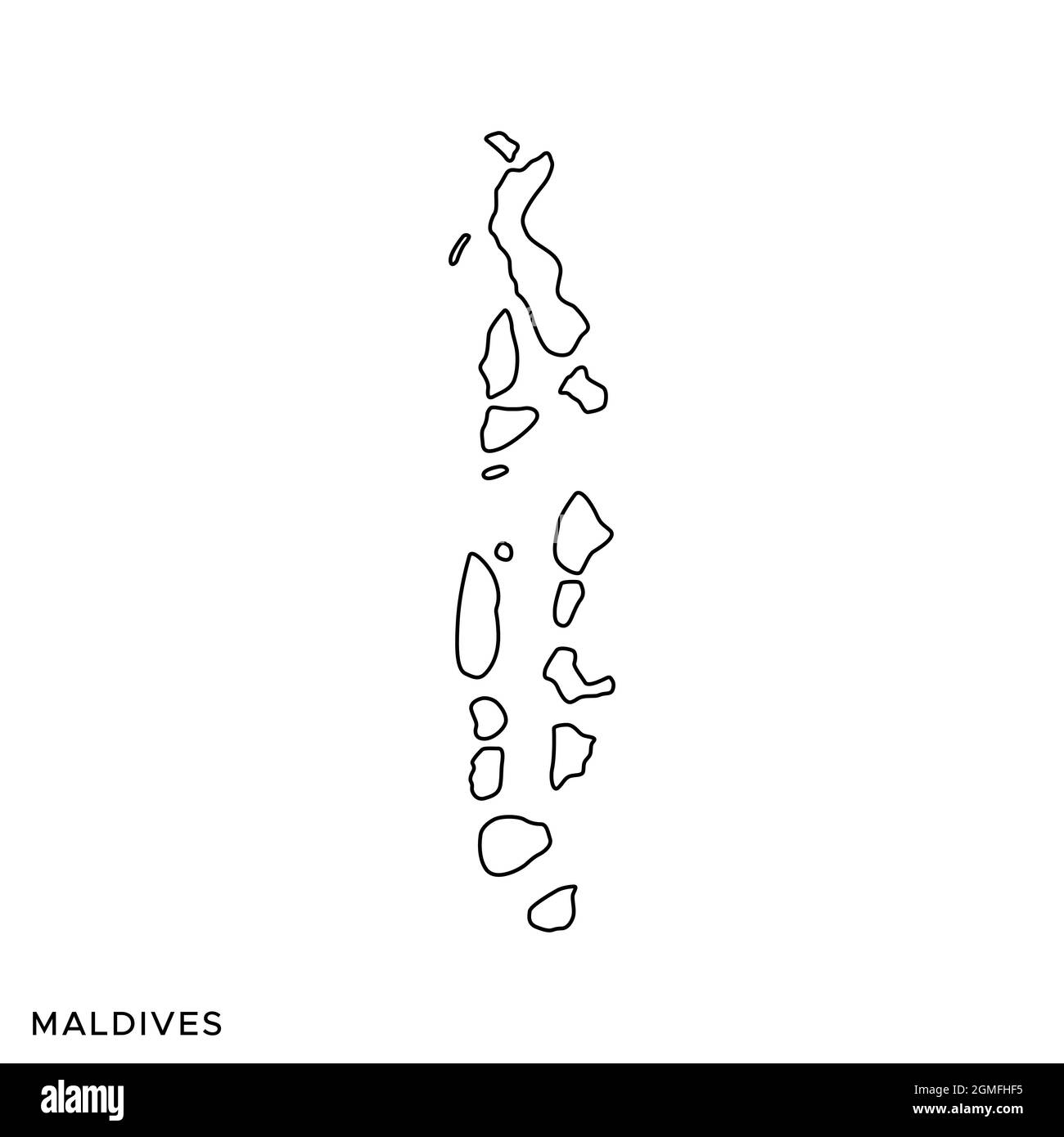 Carte des maldives Banque d'images vectorielles - Alamy