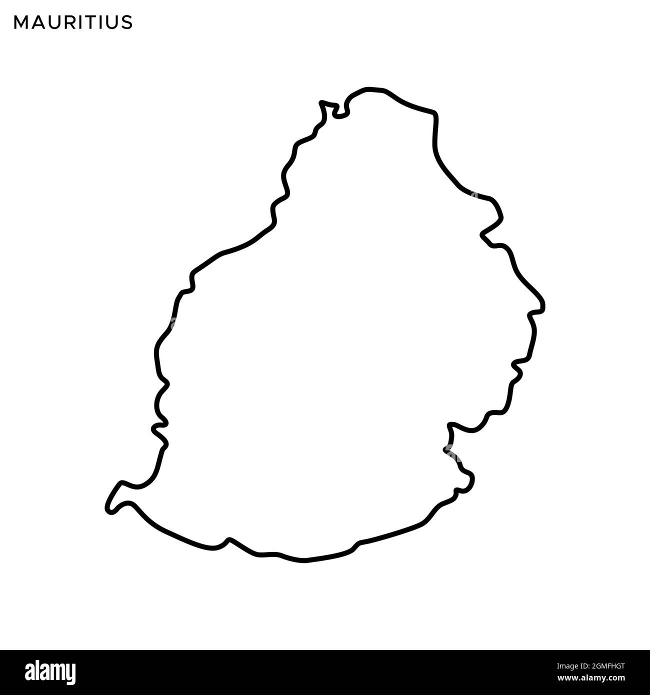 île maurice carte vectoriel Banque d'images noir et blanc - Alamy