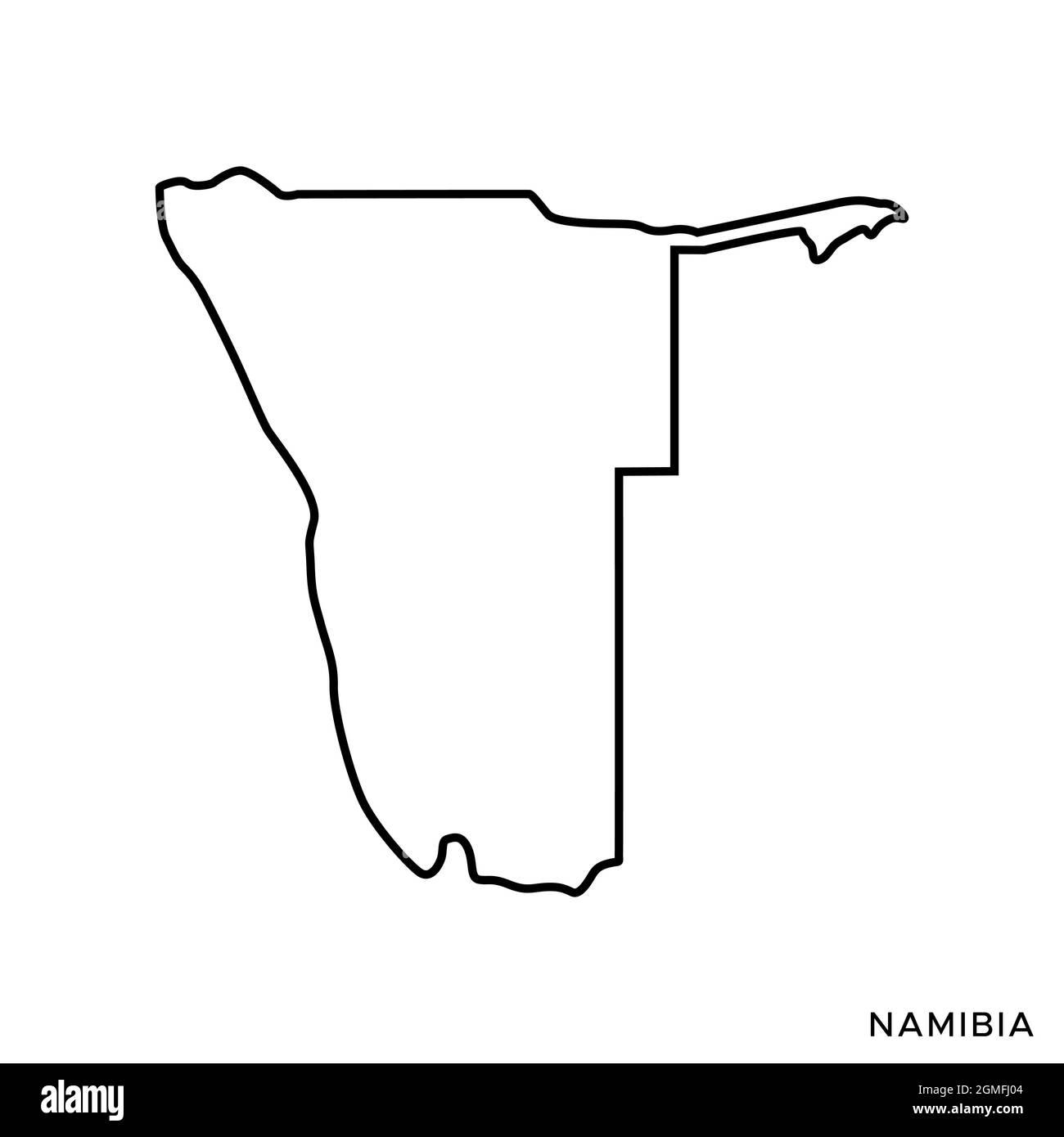 Namibia map Banque d'images vectorielles - Alamy