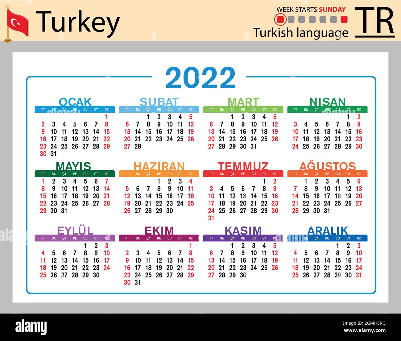 Calendrier turc Banque de photographies et d’images à haute résolution ...