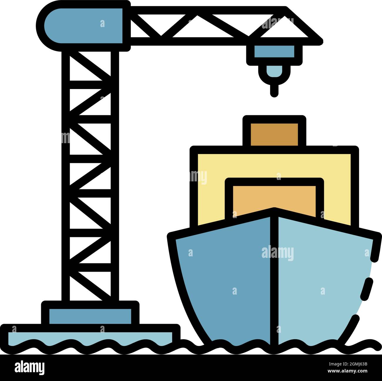 Luffing jib crane Banque d'images détourées - Alamy