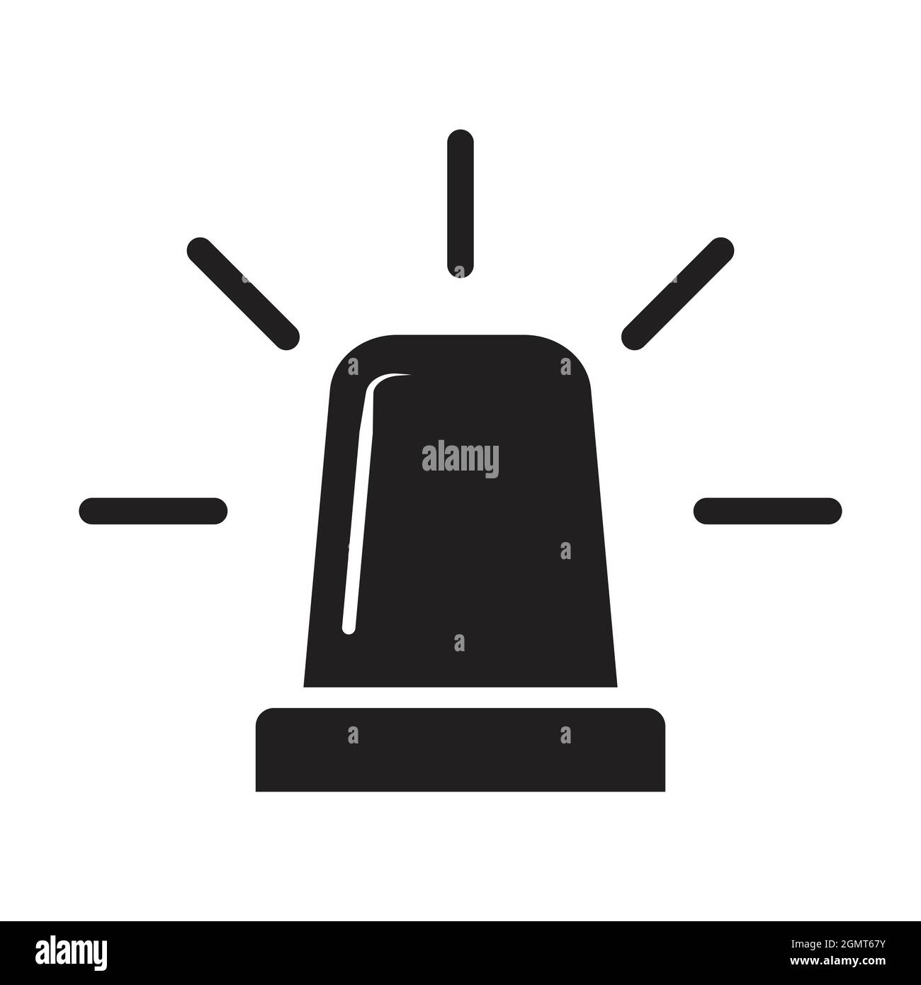 Symbole d'urgence vectoriel de l'icône de sirène. Panneau ambulance ...