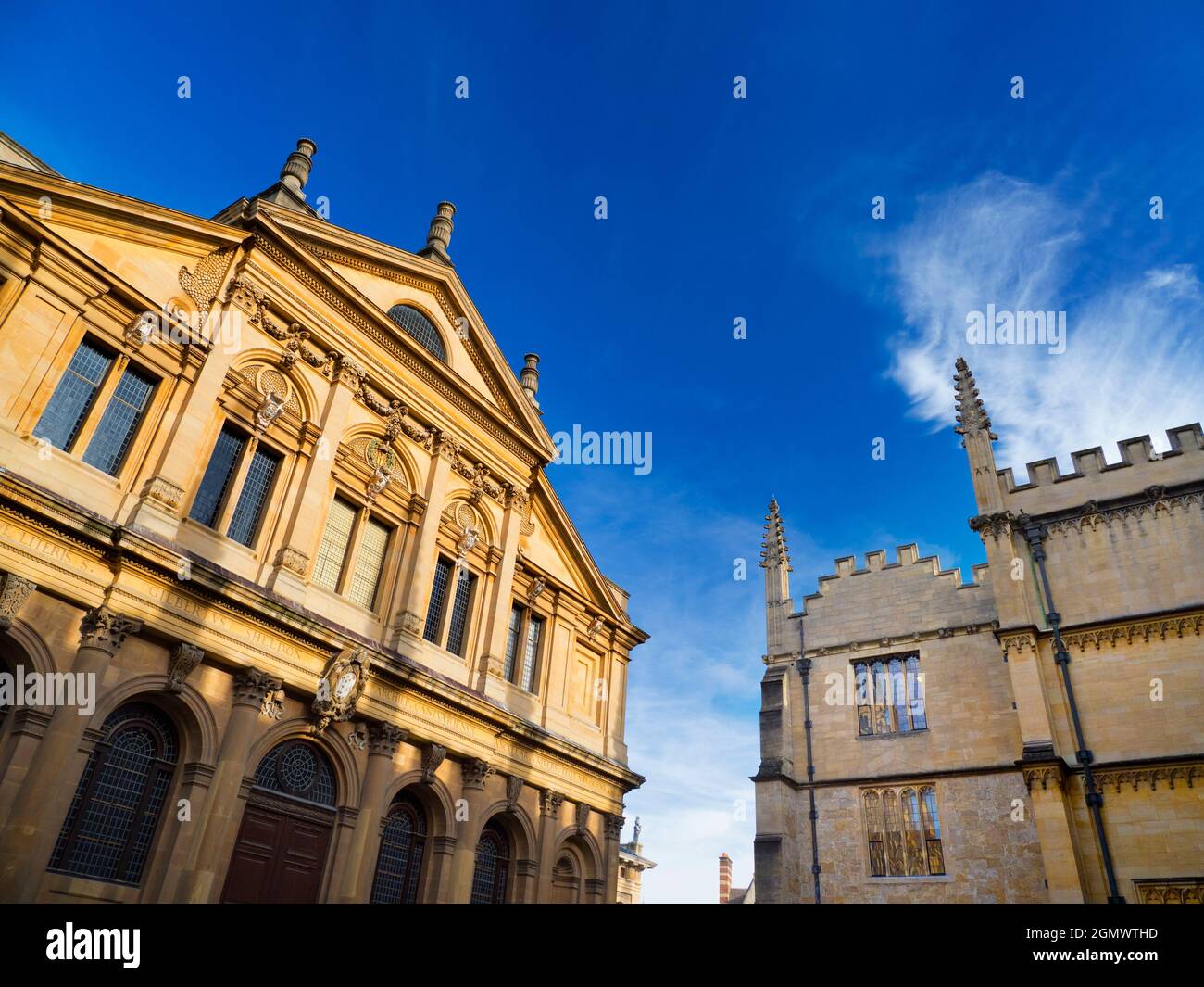 Oxford, Angleterre - 25 août 2019 les parois arrière moins connues de ...