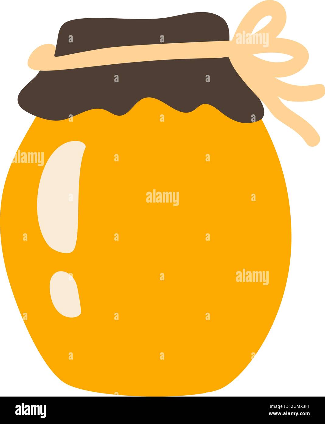 Bocal avec illustration de vecteur de miel d'abeille isolée sur blanc ...