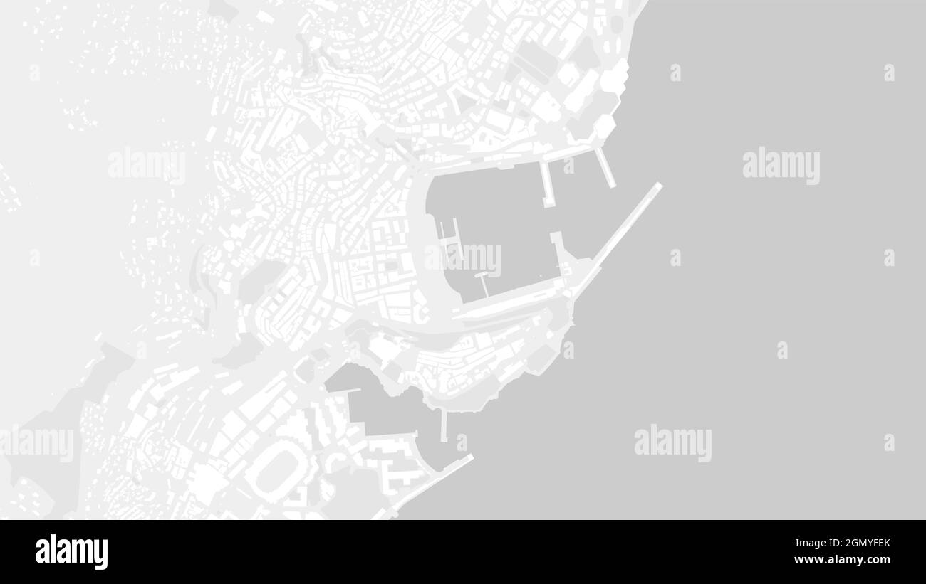 Carte d'arrière-plan vectorielle de la ville de Monaco blanc et gris ...