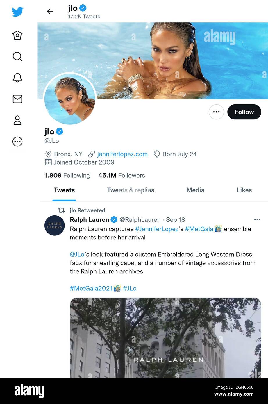 Jennifer lopez twitter Banque de photographies et d’images à haute ...