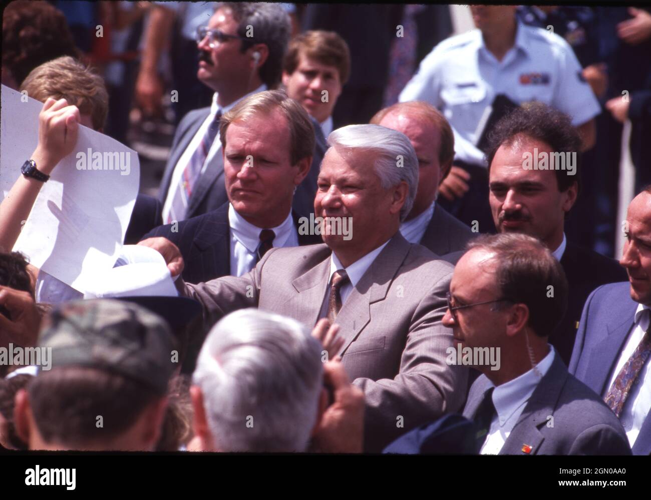 Wichita Kansas USA, 18 juin 1992: Le président russe BORIS ELTSINE et ...